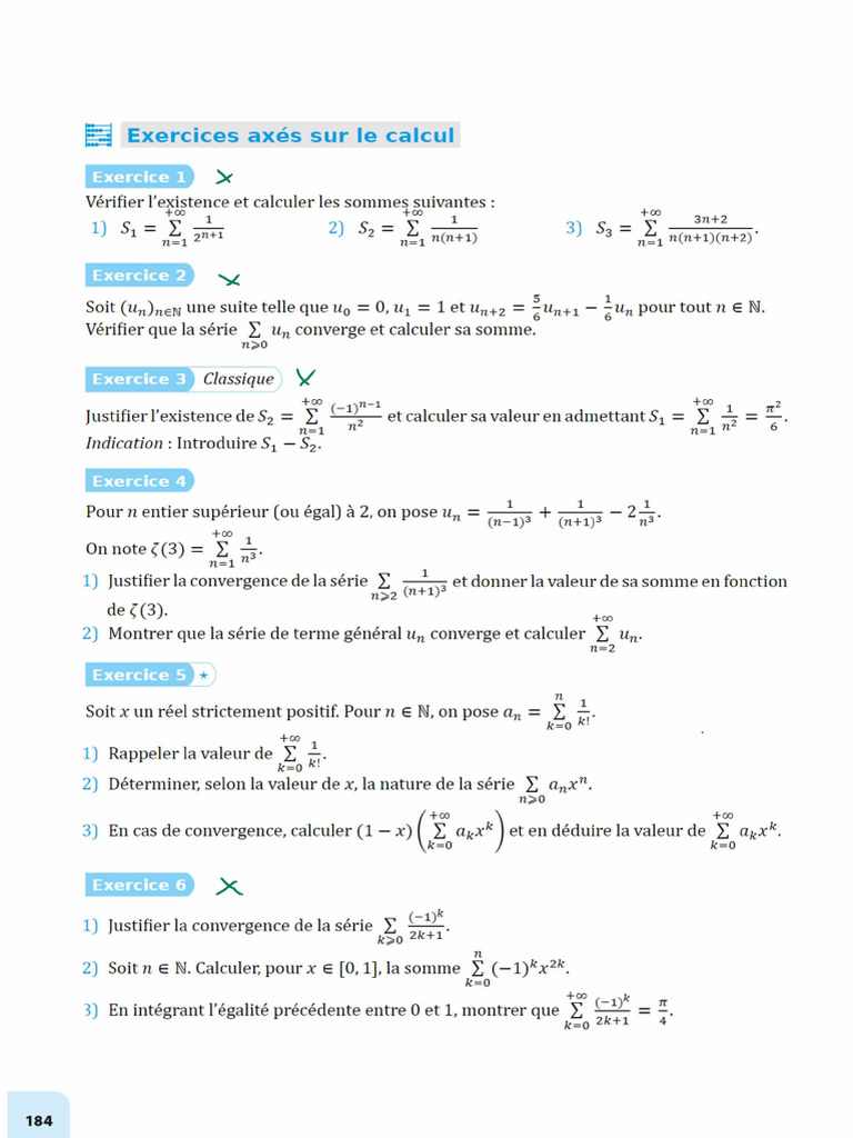 Exos - Séries Numériques | PDF