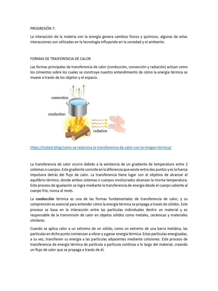 Progresión 7 Formas de Transferencia de Calor | PDF | Conduccion ...