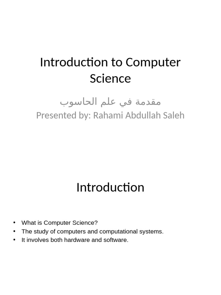 Improved Computer Science Presentation | PDF