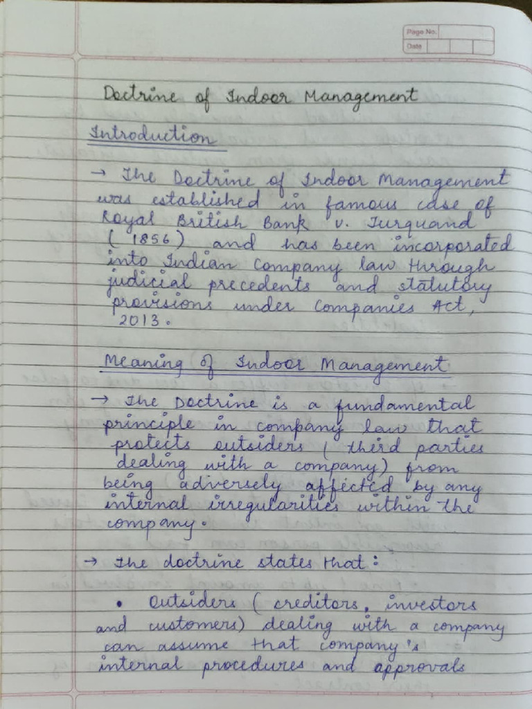 Indoor Management | PDF