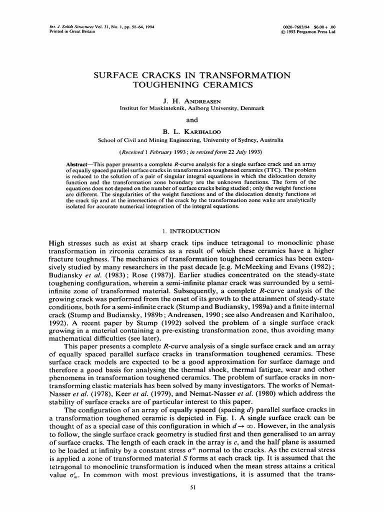 Transformation Surface Cracks | PDF | Fracture | Dislocation