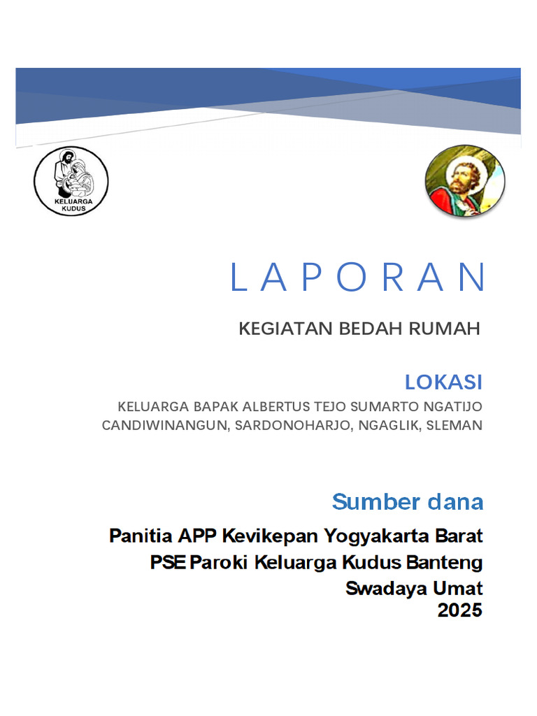 Laporan Permohonan Bantuan Sosial Kegiatan Bedah Rumah 2025 Di ...
