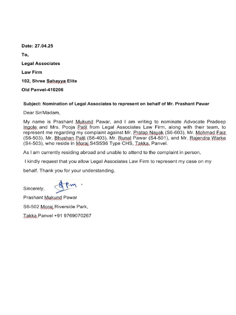 Authority Letter | PDF