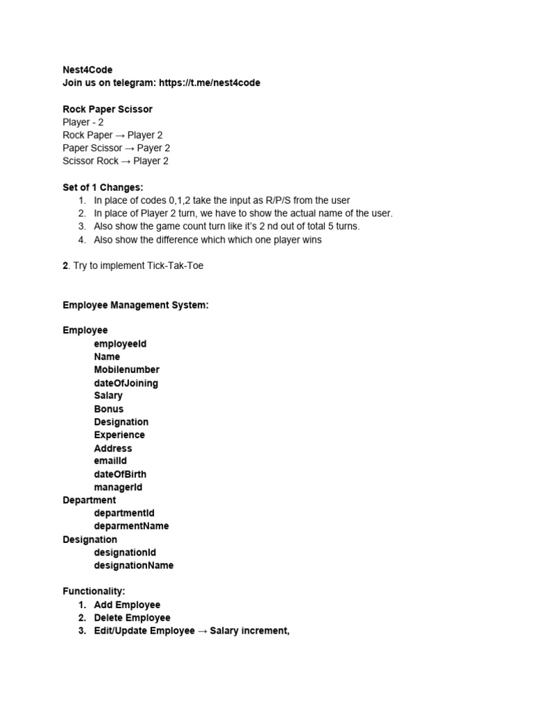 Rock Paper Scissor | PDF
