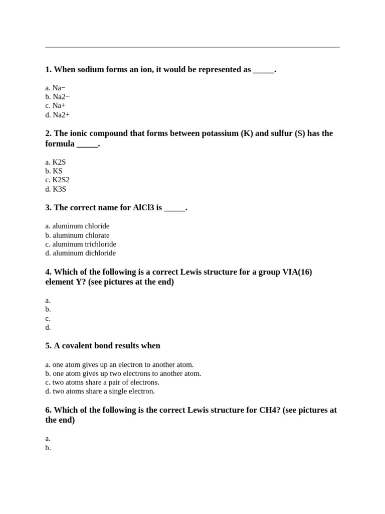 CHEM 105 Quiz 3 Practice | PDF | Chemical Compounds | Ammonium