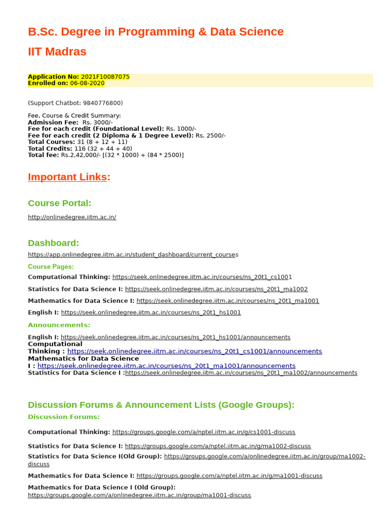 B.Sc Degree in Programming & Data Science | PDF | Data Science