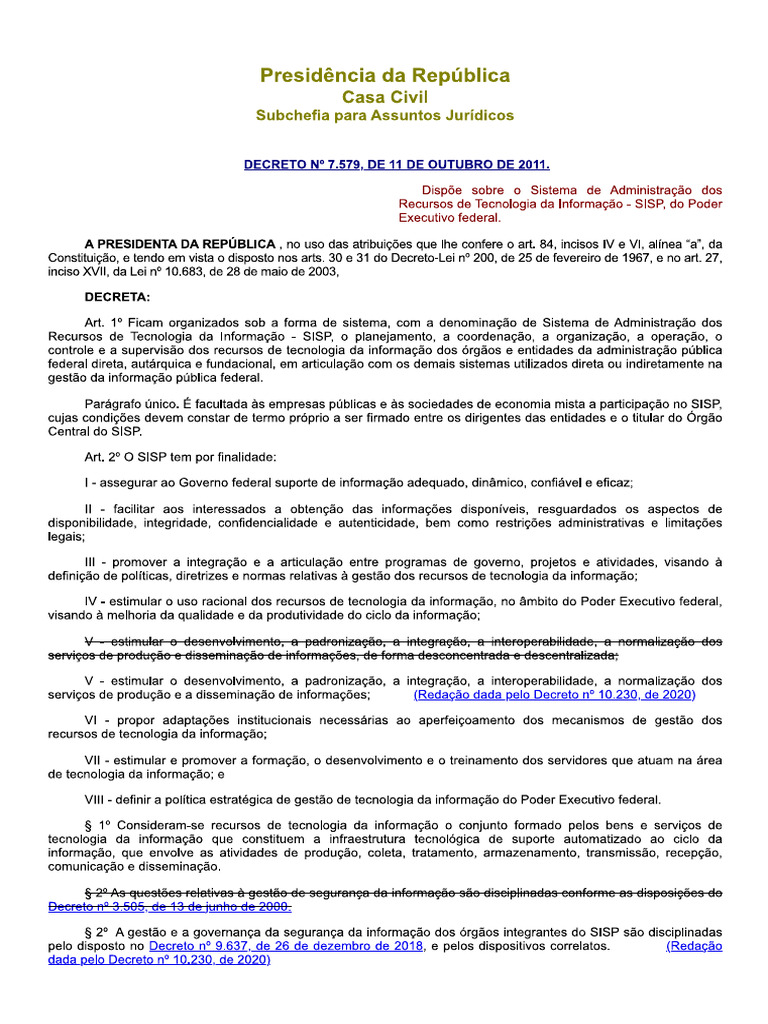 Decreto 7579 2011 | PDF
