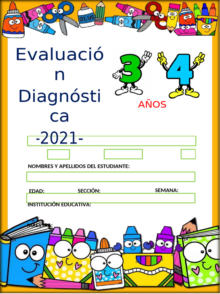 Evaluacion Diagnostica 4 Años | PDF