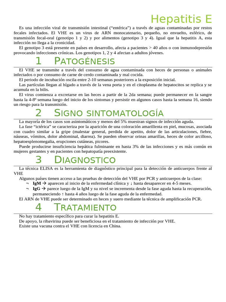 Hepatitis E | PDF | Hepatitis | Virología