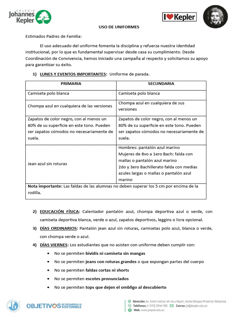 Uso de Uniformes | PDF