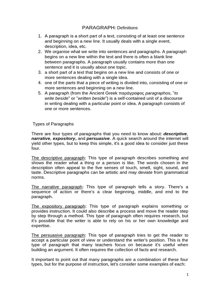 How to Write Paragraphs 1 | PDF | Verb