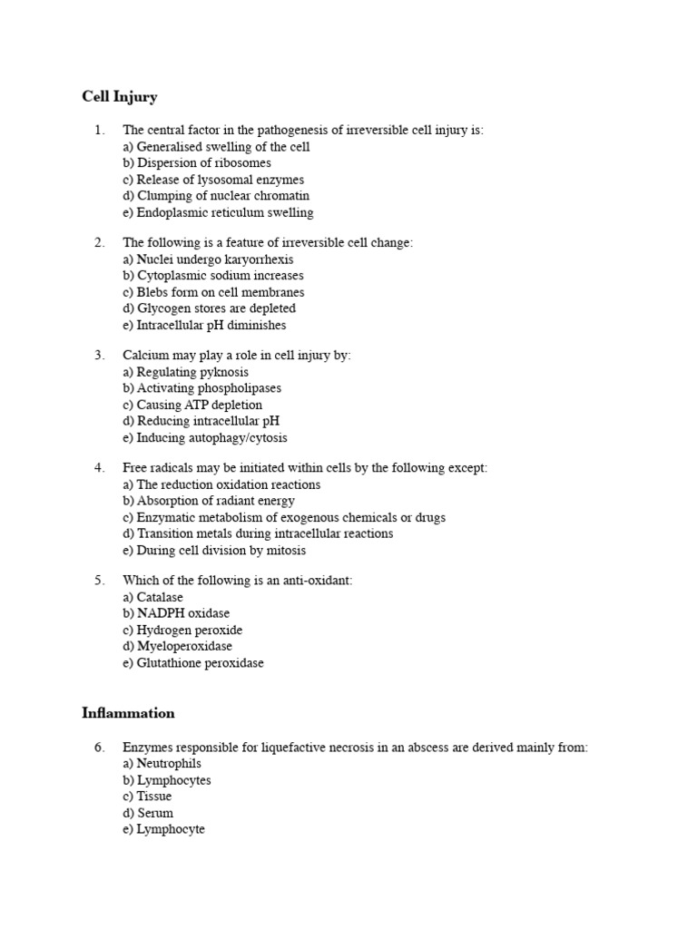 Cell Injury, Death, and Inflammation Insights | PDF | Macrophage | Antigen
