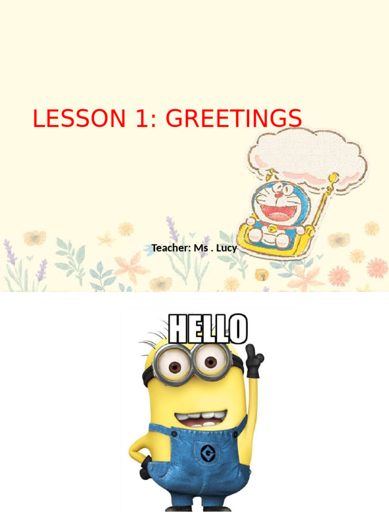 Lesson 1 Greetings | PDF