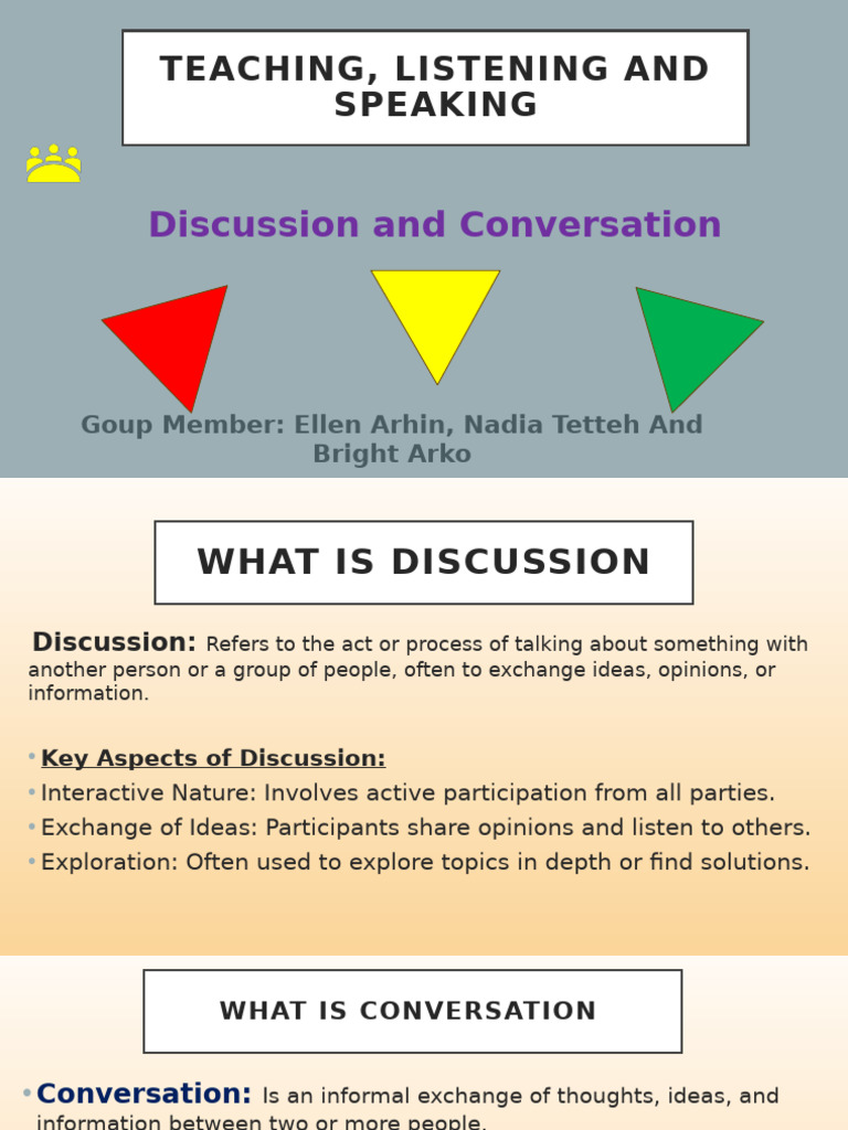 Discussion and Conversation in Teaching | PDF | Conversation | Critical ...