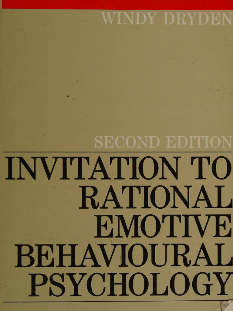 Invitation To Rational Emotive Behaviour Psychology - Windy Dryden ...