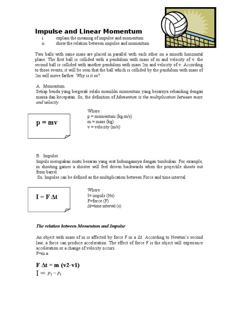 Impulse and Linear Momentum | PDF | Momentum | Collision