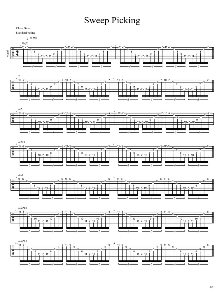 Sweep Picking Cuatriadas - 240827 - 163032 | PDF | Irish Musical ...