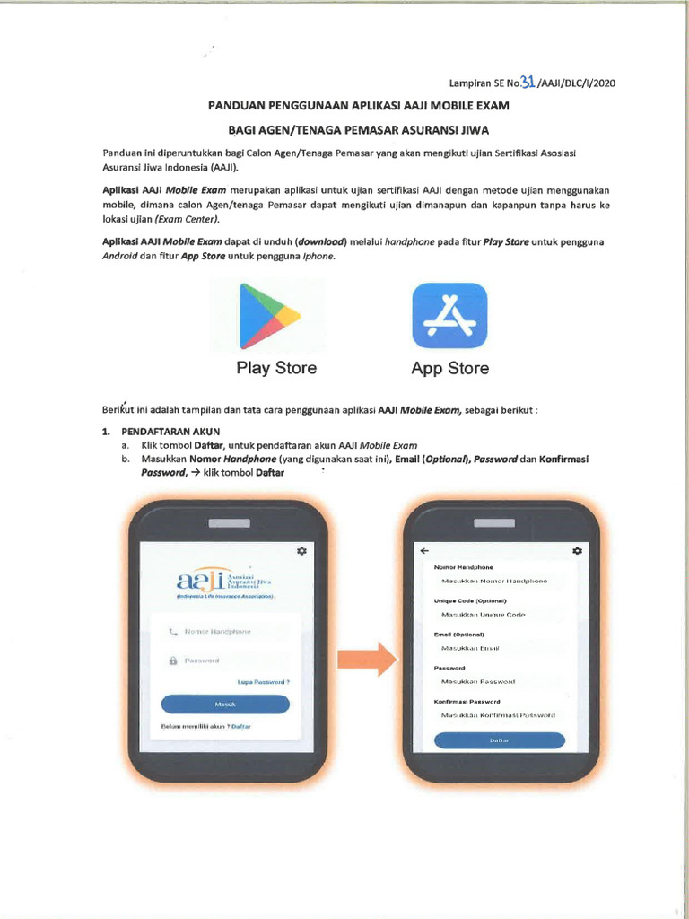 Panduan Penggunaan Mobile Exam | PDF