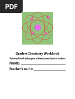 Grade 9 Chemistry: Atomic Structure Guide | PDF | Atoms | Chemical Elements