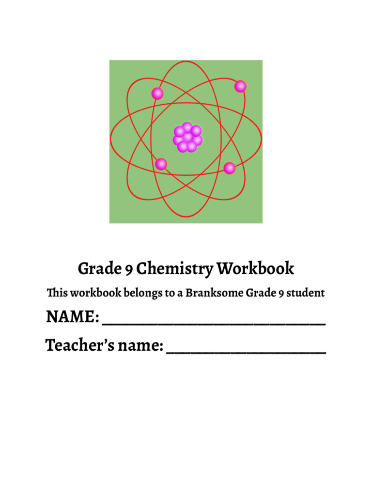 Grade 9 Chemistry Workbook Guide | PDF | Ion | Chemical Compounds