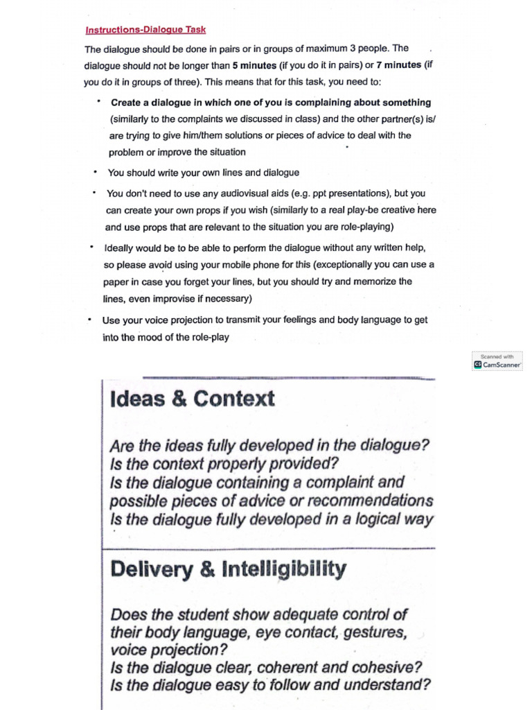 Dialogues - Rubric | PDF