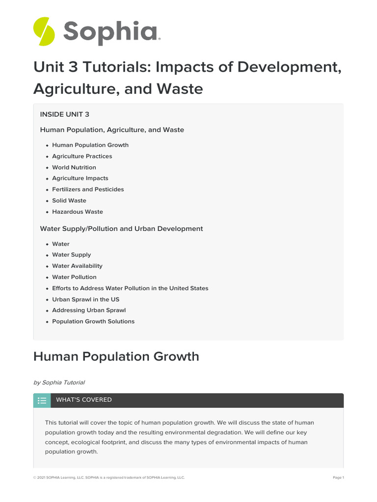 unit-3-tutorials-impacts-of-development-agriculture-and-waste | PDF | Agriculture | Fertilizer