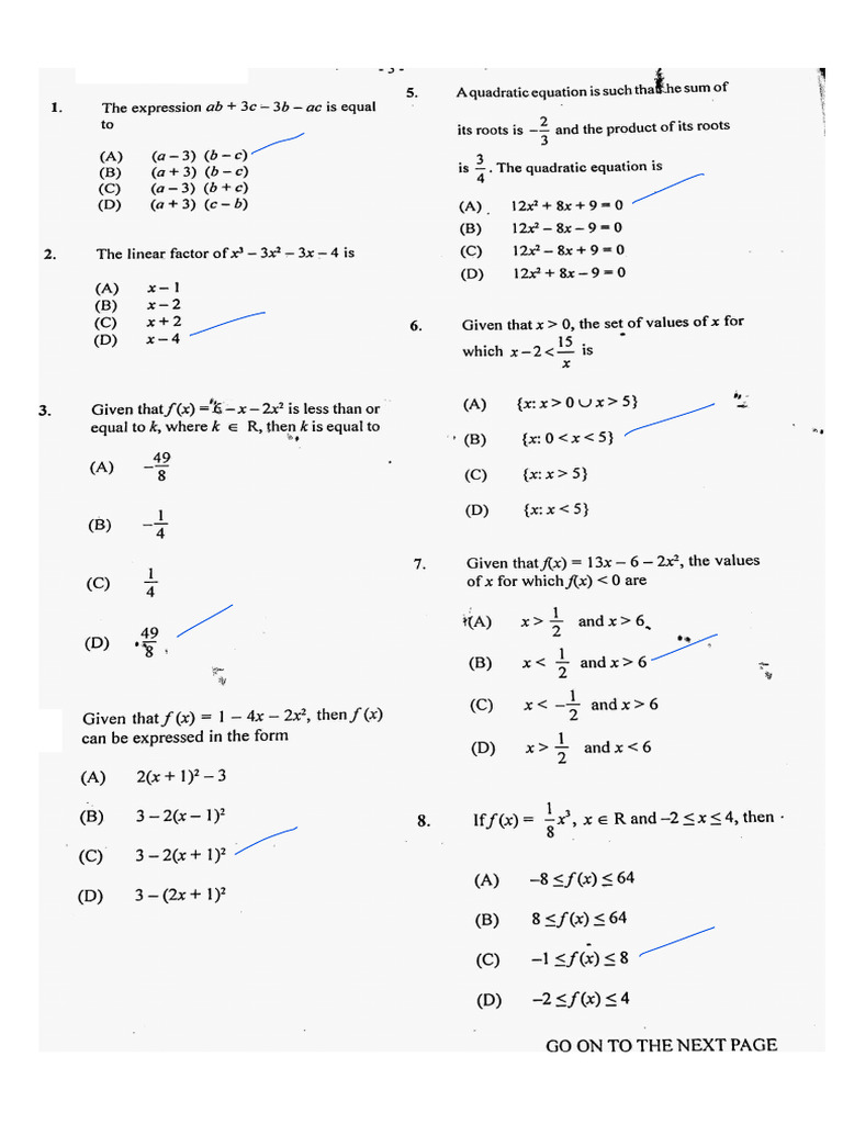 Add Math P1 2018 | PDF