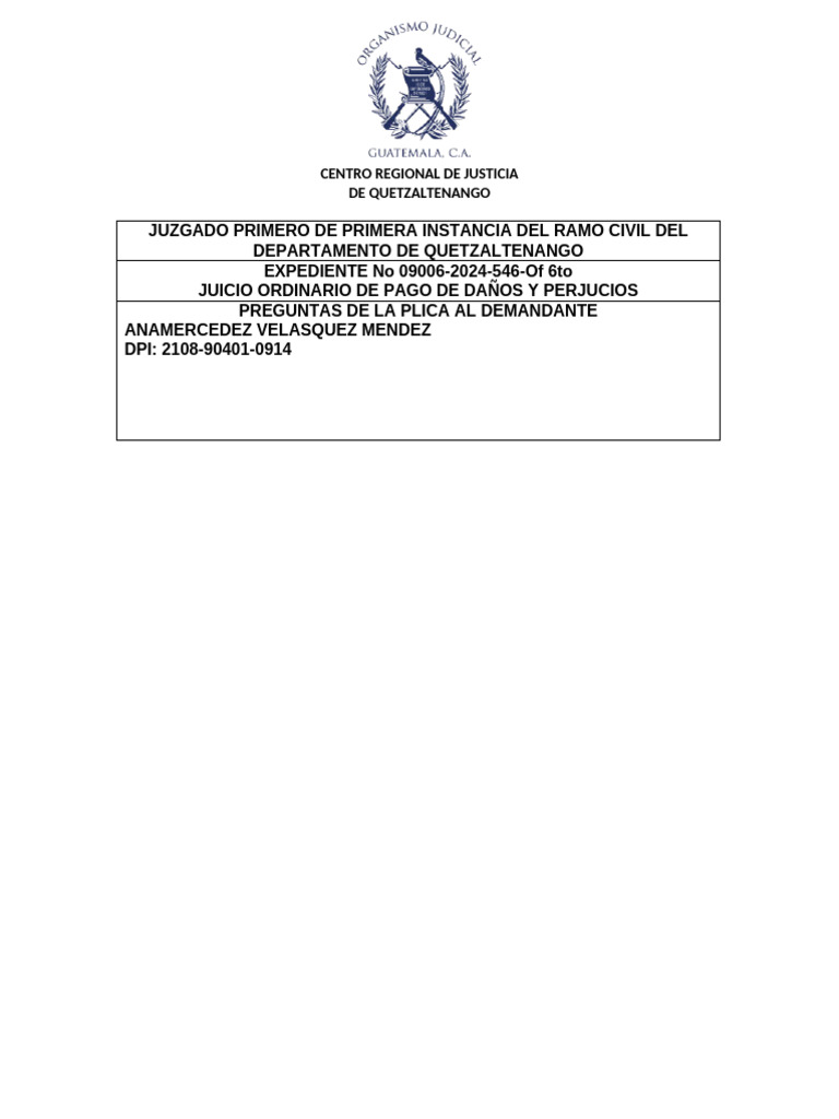 Ejemplo para Sobre Plica | PDF