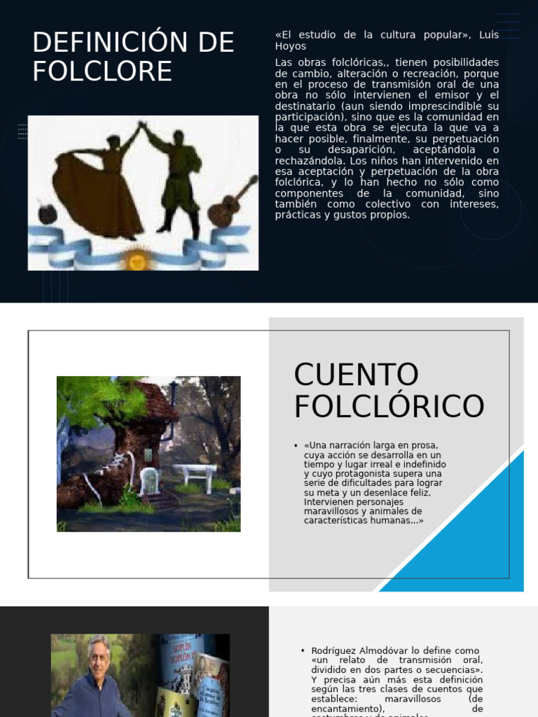 Definicion de Folclore Liter 31 | PDF | Folklore | Narración