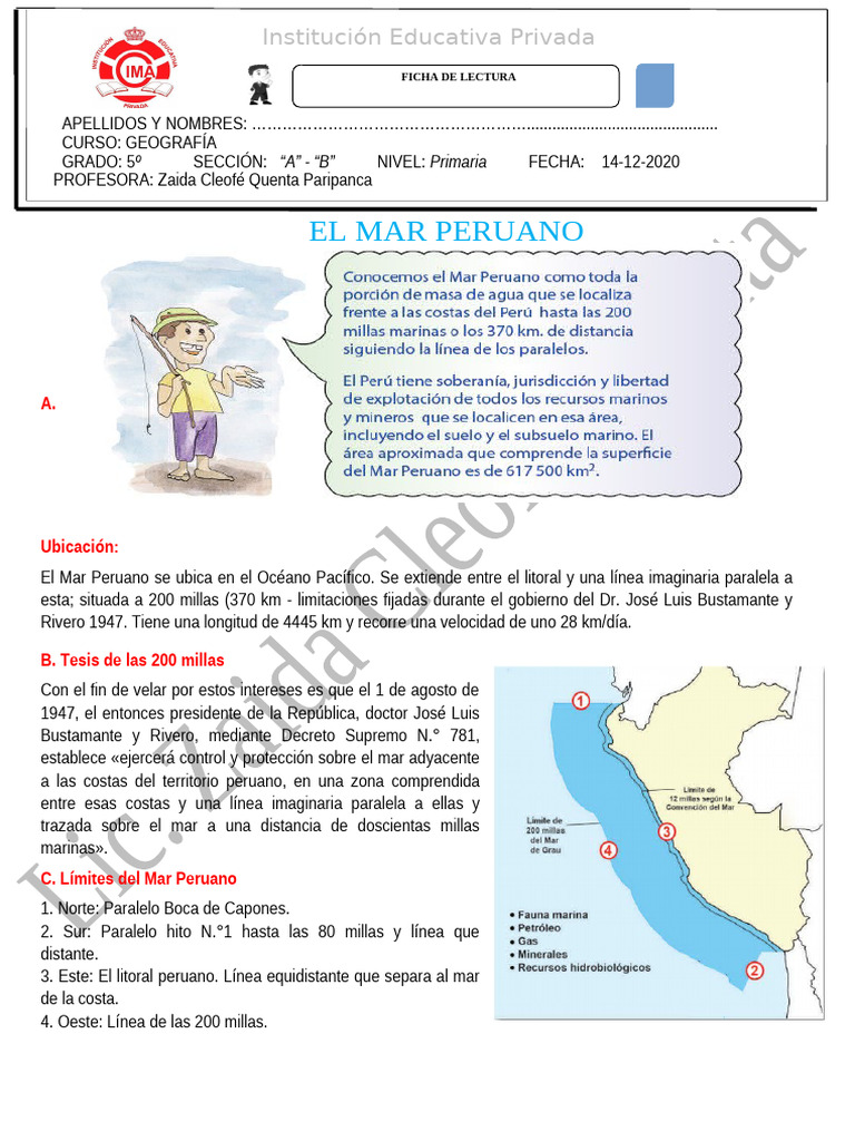 El Mar Peruano | PDF | Perú | Geografía Física