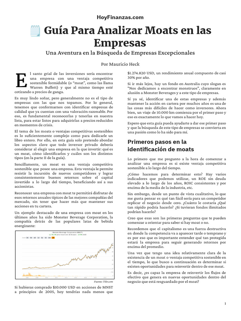 ? Guía Completa para Analizar Moats en Las em | PDF | Mercado (economía ...