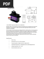 Especificaciones del Micro Servo SG90 | PDF