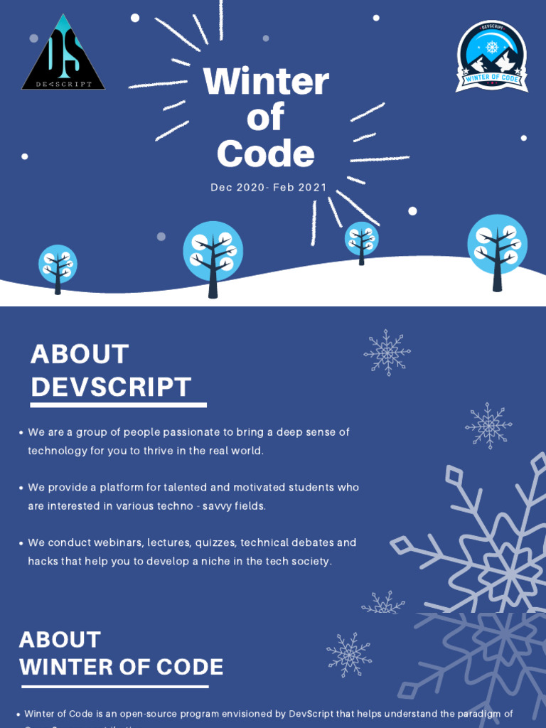 DevScript Winter of Code - Instructions | PDF