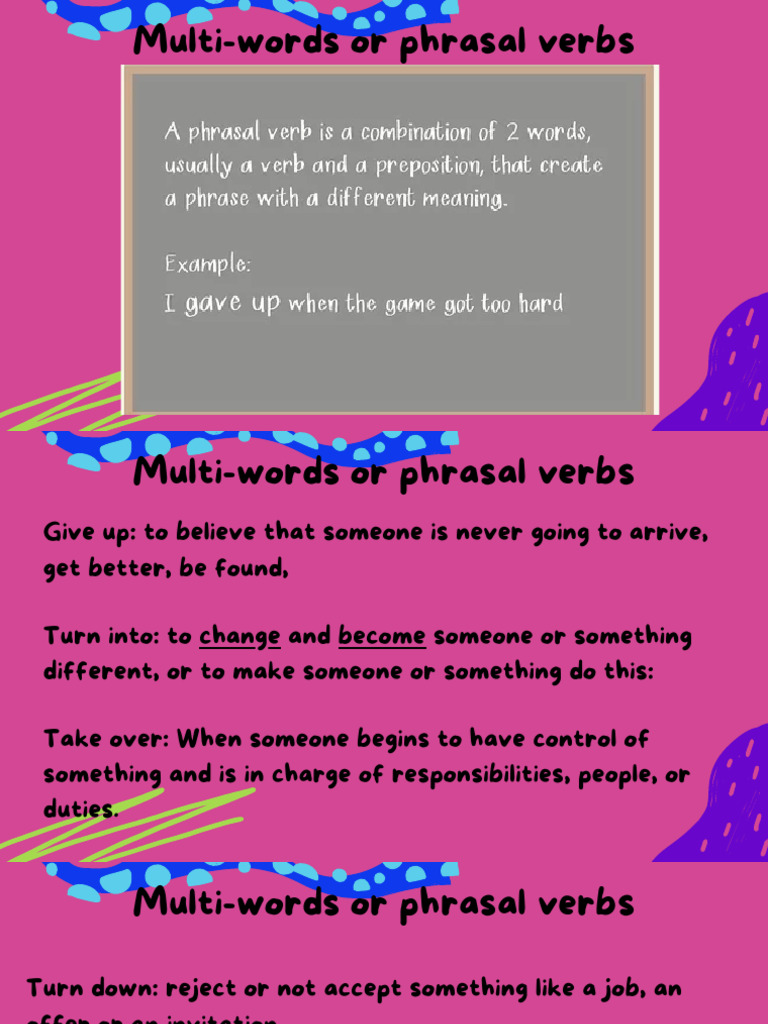 Multi - word verbs | PDF