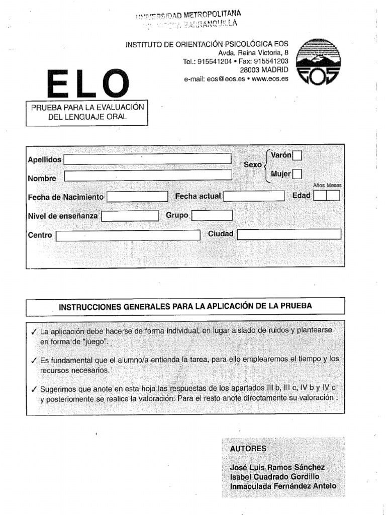 Test Elo | PDF