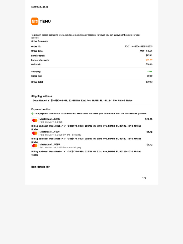 Temu Web Document | PDF