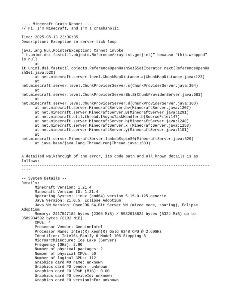 Crash 2025 05 13 - 23.30.35 Server | PDF | Central Processing Unit | Computer Science