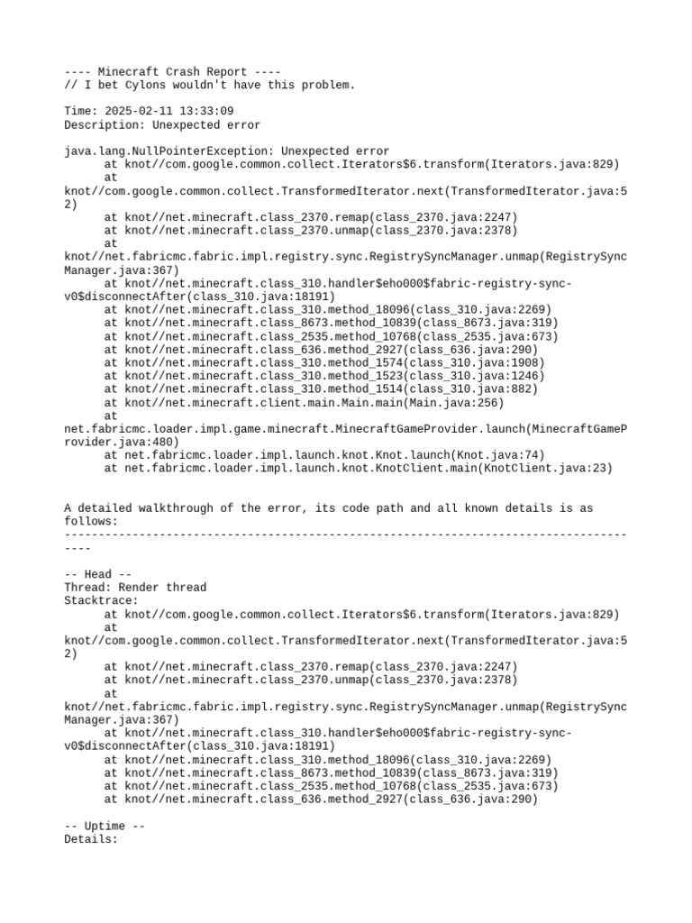 Crash 2025 02 11 - 13.33.09 Client | PDF | Byte | Computer Engineering