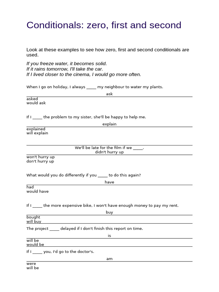 Conditionals | PDF