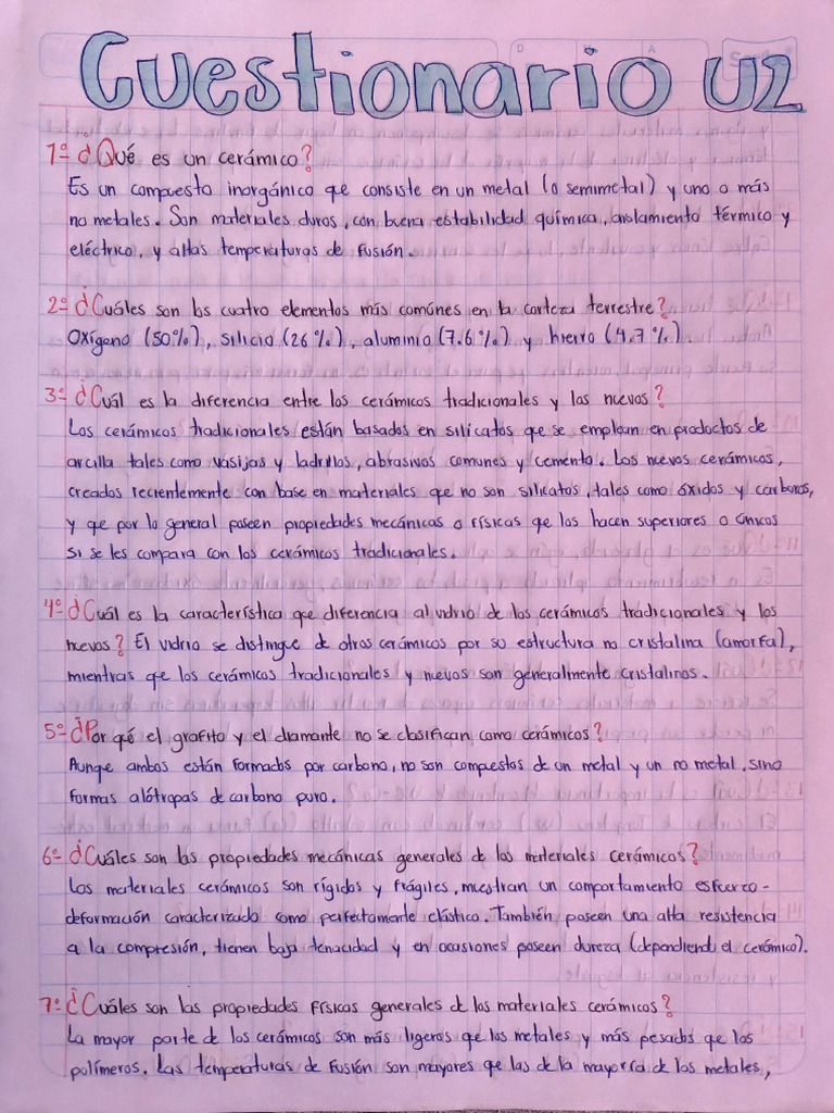 Cuestionario U2 (2 Mar 2025 a La(s) 15-14) | PDF