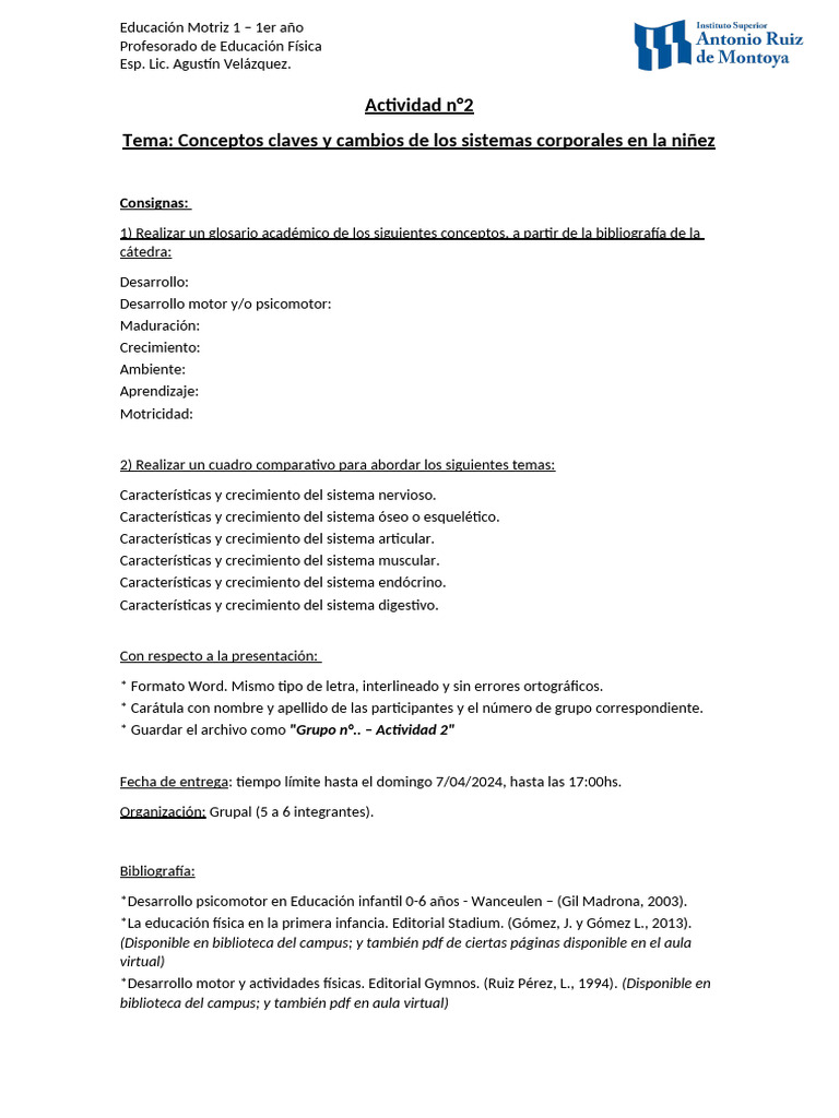 Act 2 - U1 - Conceptos Claves y Sistemas Corporales | PDF
