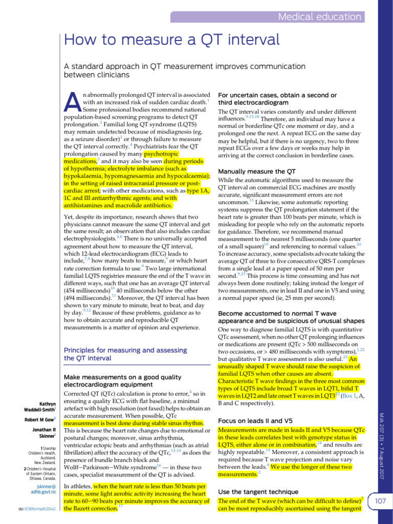 Accurate QT Interval Measurement Guide | PDF | Electrocardiography ...