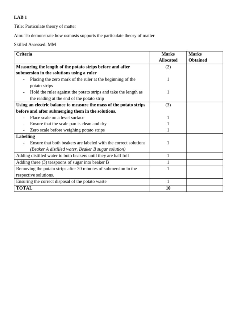 Chemistry SBA: Lab Experiments Overview | PDF | Redox | Reactivity ...