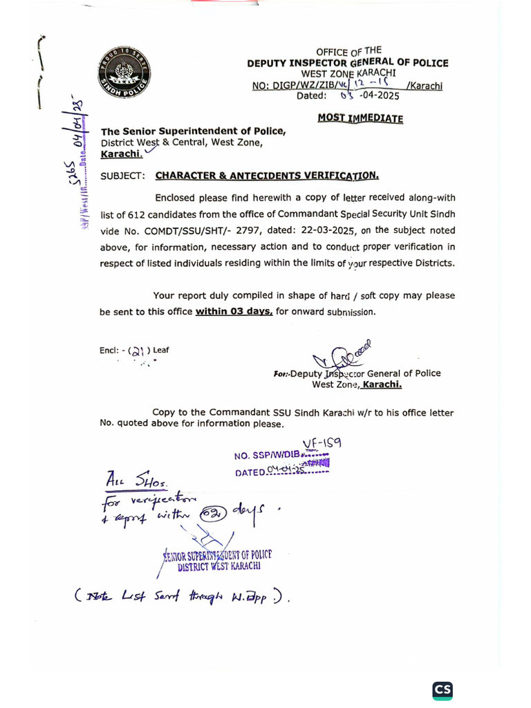 List of SSU Candidates Character Verification | PDF