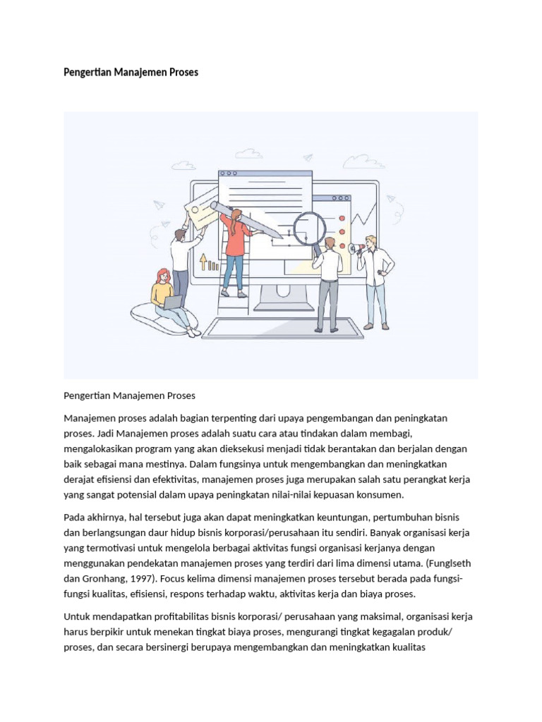 Pengertian Manajemen Proses | PDF