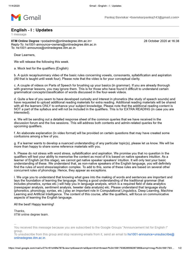 Gmail - Computational Thinking - WEEK 1 GRADED ASSIGNMENT - MARKS FOR EVERYONE FOR Q18 | PDF ...