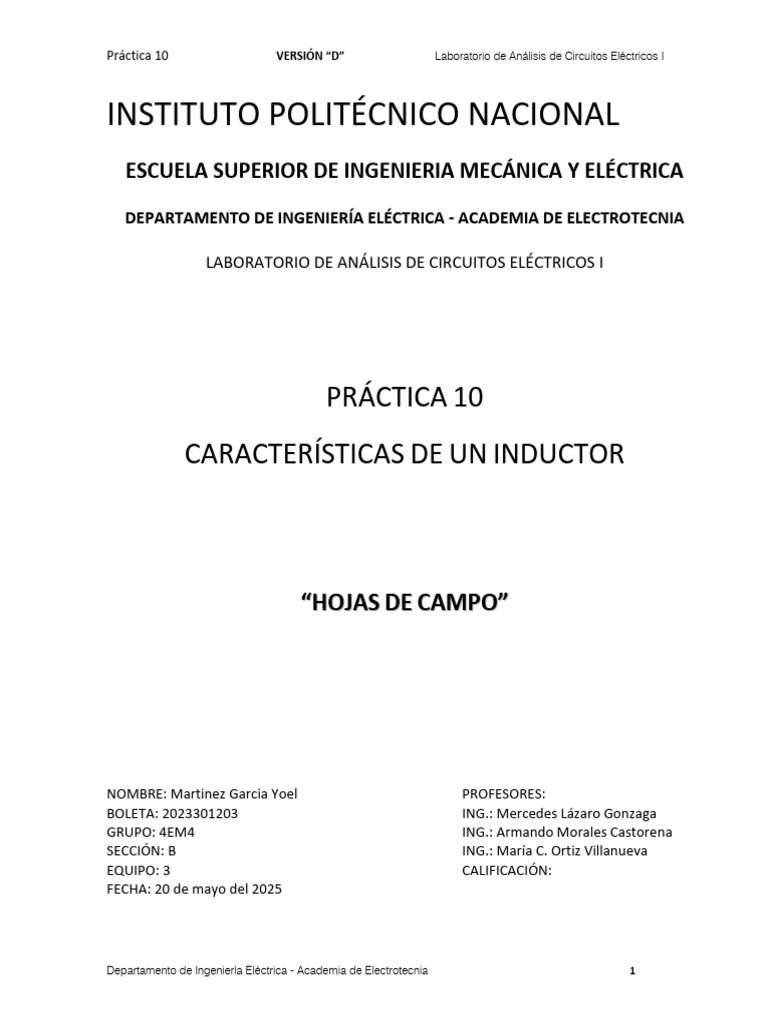 Características de un Inductor en Circuitos | PDF | Red eléctrica ...
