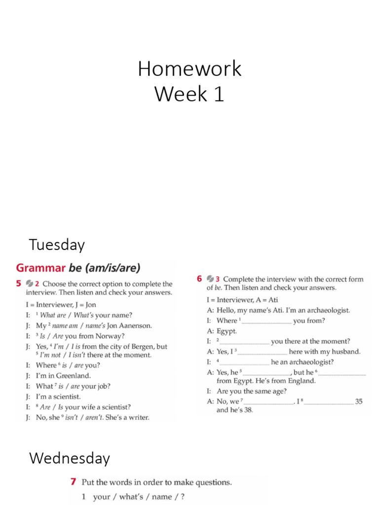 Homework Week 1 | PDF