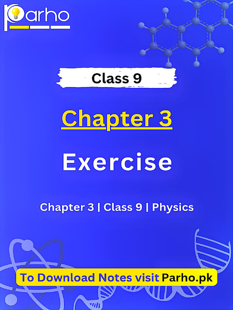 9th Physics Ch3 Exercise | PDF