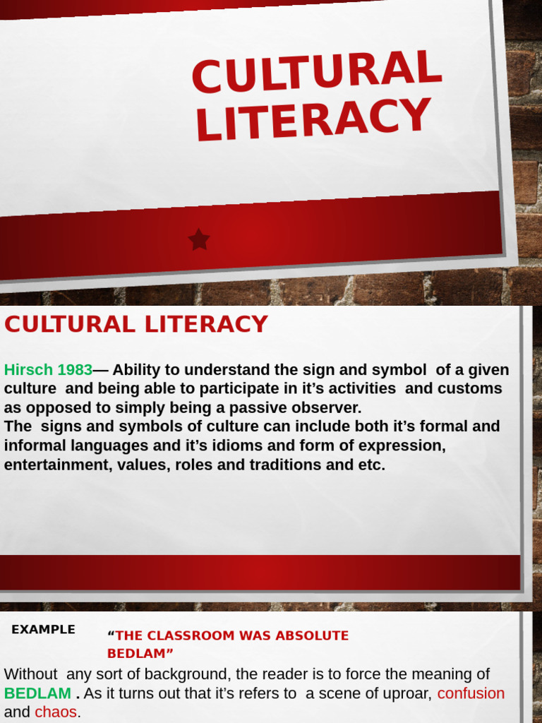 Cultural-Literacy 120756 | PDF | Philippines | Literacy